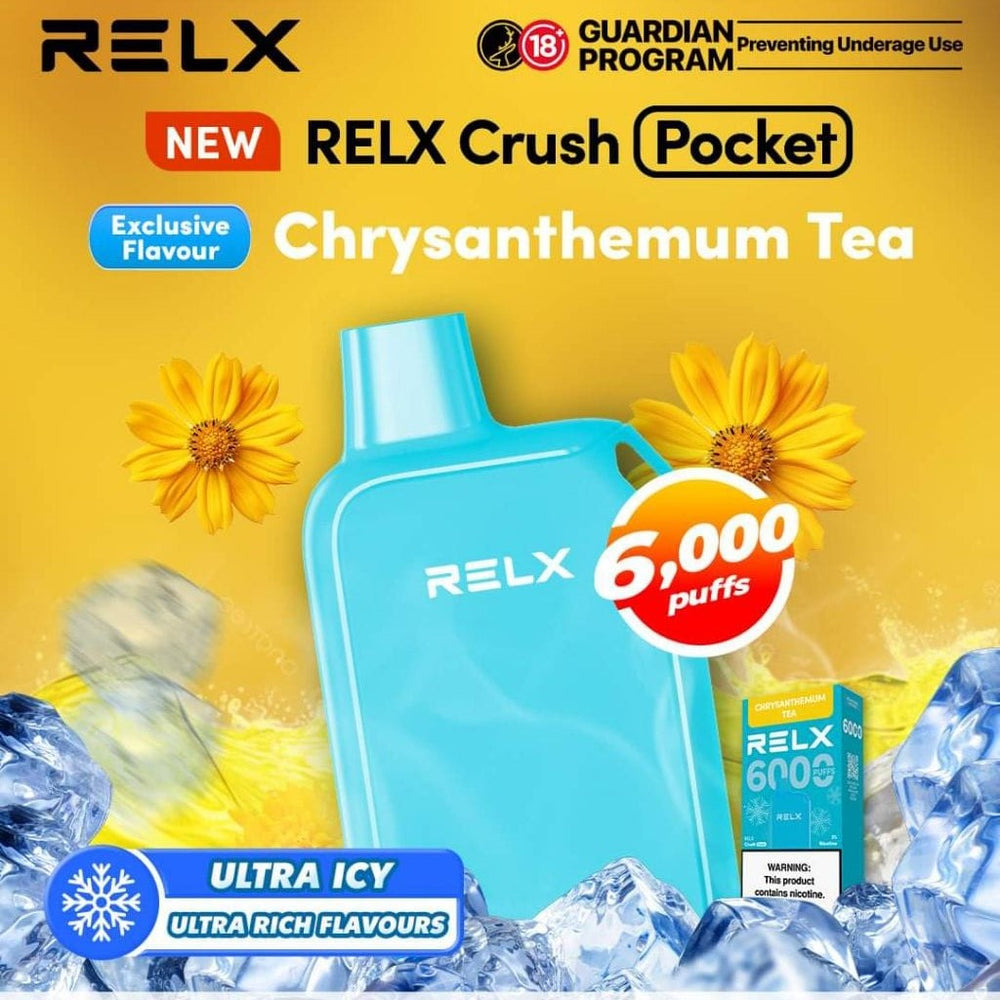 RELX CRUSH POCKET 6000 PUFF DISPOSABLE | SingaporeVape | VapeSingapore