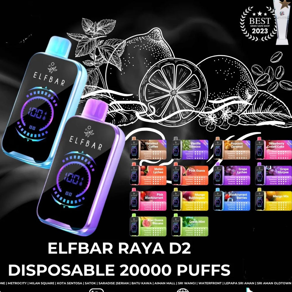 ELFBAR RAYA D2 20000 PUFF DISPOSABLE | SingaporeVape | SGVape | VapeSG ...
