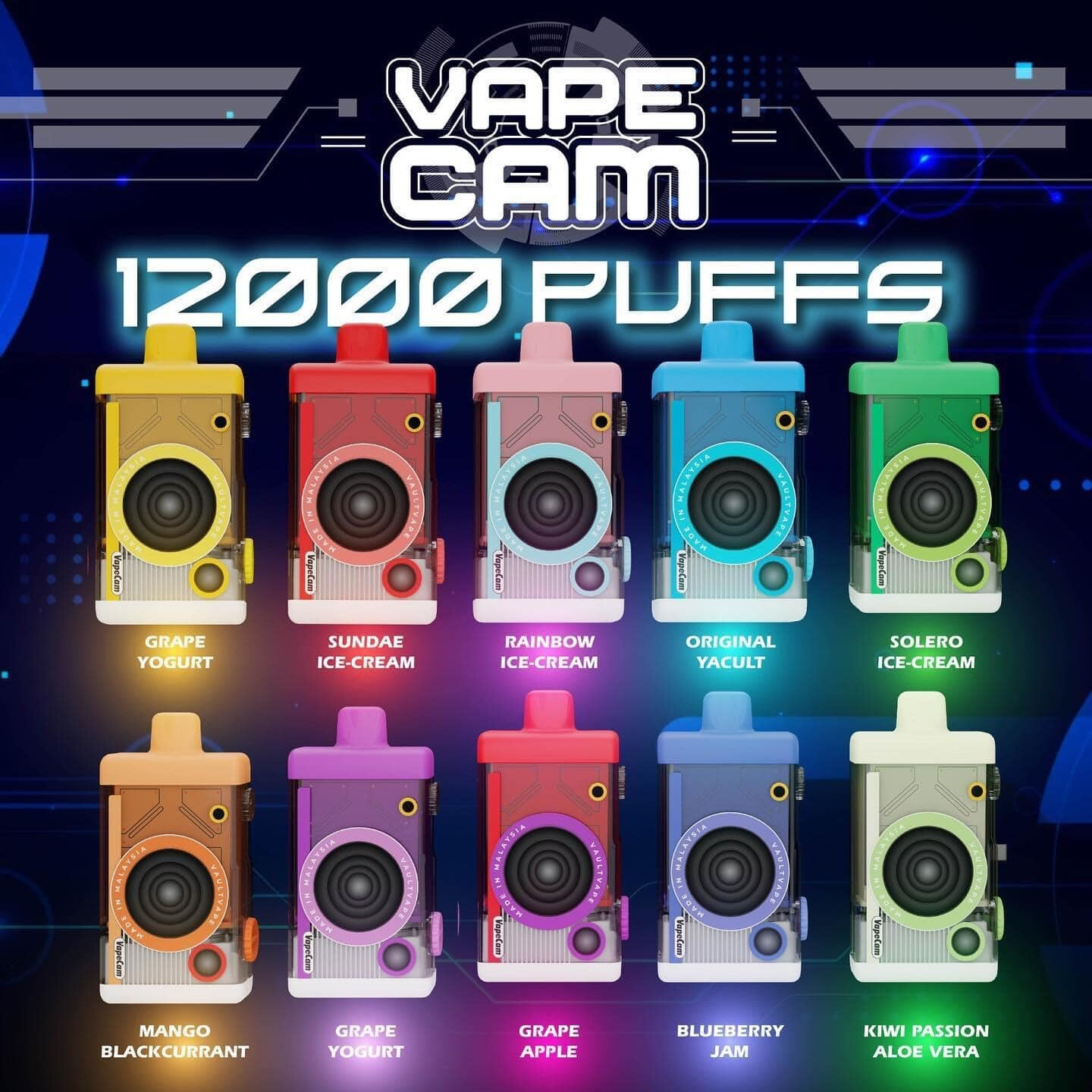 VAPECAM 12000PUFF DISPOSABLE | SingaporeVape | Singapore Vape | SGVape ...