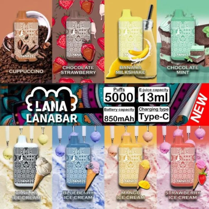 Lana Bar 5000 Puff Disposable Vape|LanaSG
