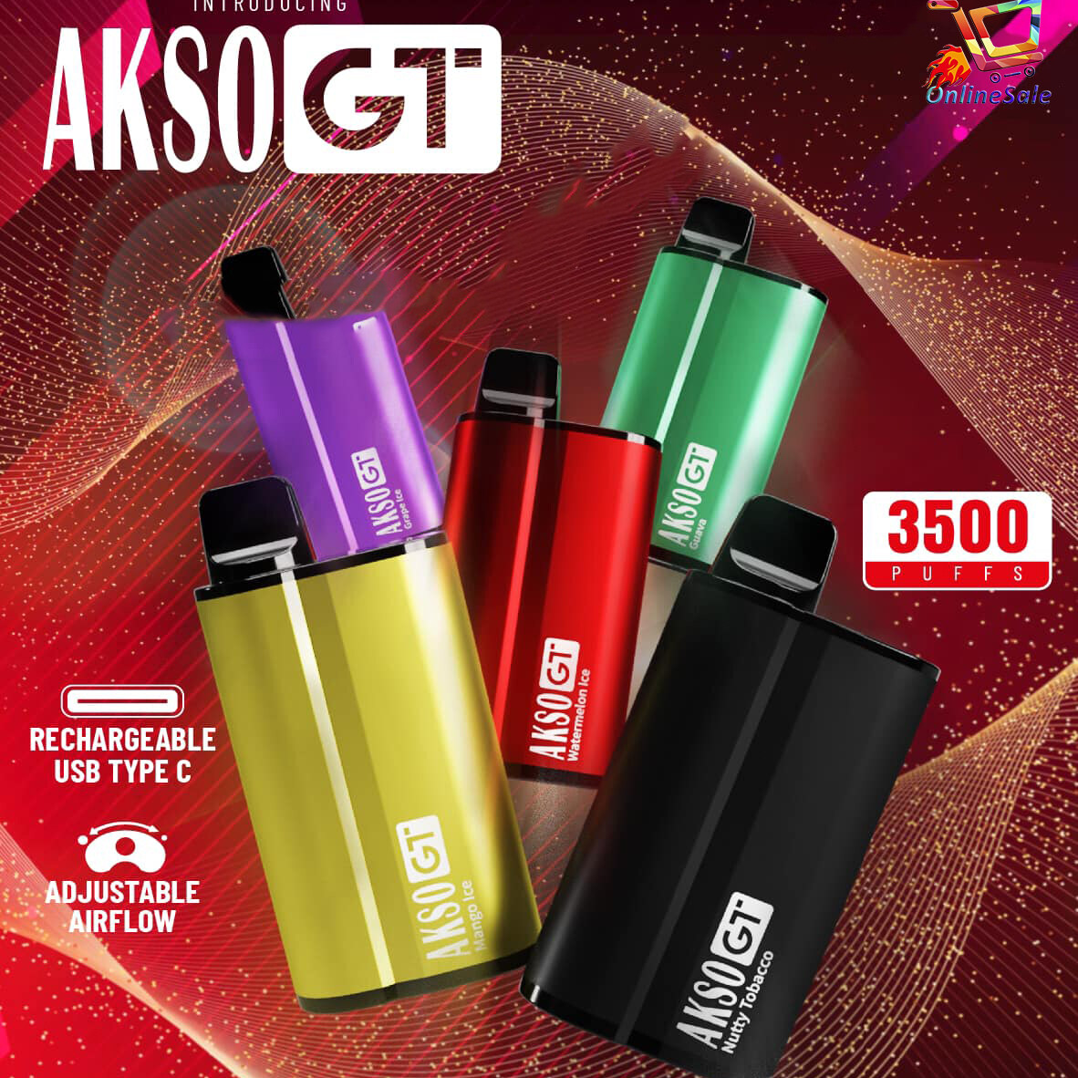 Singapore Vape Disposable Akso GT 3500 Puff